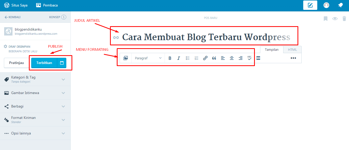 Panduan Cara Membuat Blog / Website di WordPress dan Blogger
