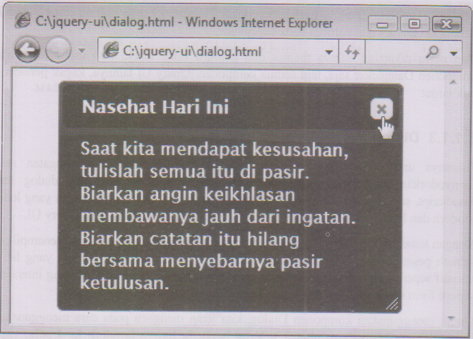 Teknik Dasar Menggunakan jQuery UI Lengkap Dengan Contoh Listing Program