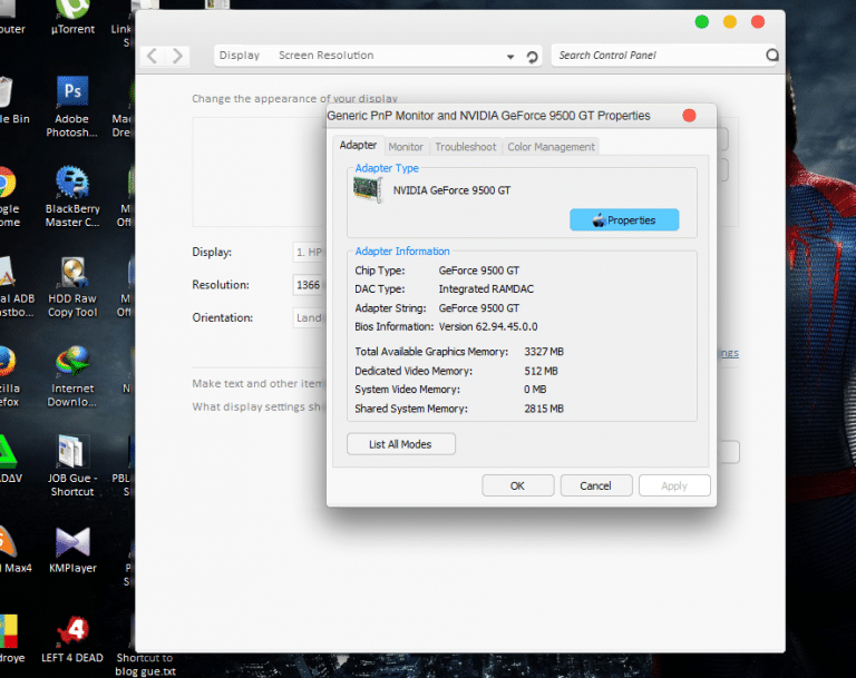 Cara Melihat Video Card atau Graphic Card dan RAM di Windows