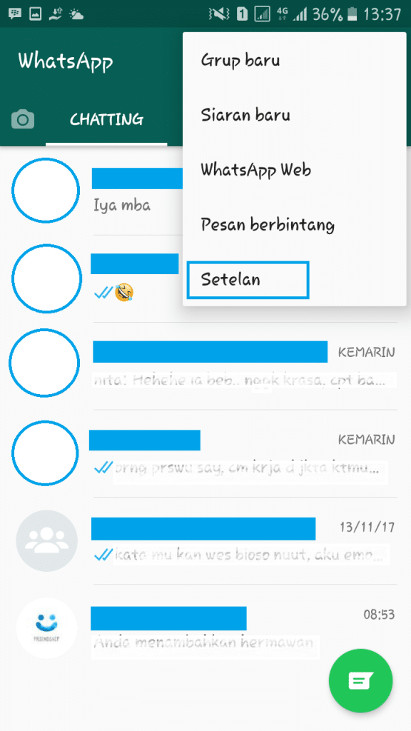 Cara Menghilangkan/Menonaktifkan Tanda Centang Biru Di WhatsApp, Sangat Mudah!
