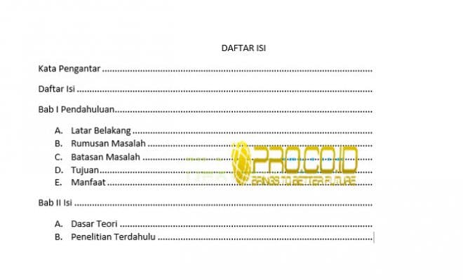 Cara Membuat Titik Daftar Isi di Microsoft Word Dengan Rapi Secara ...