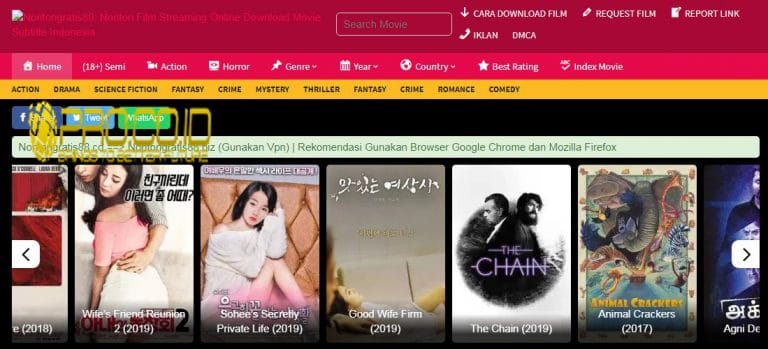 Situs Nonton Film Online (Streaming) Gratis Subtitle Indonesia Terbaik