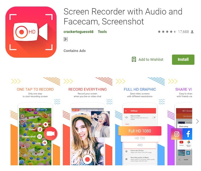 Aplikasi Perekam Layar (Screen Recorder) HP Android Terbaik Tanpa Watermark