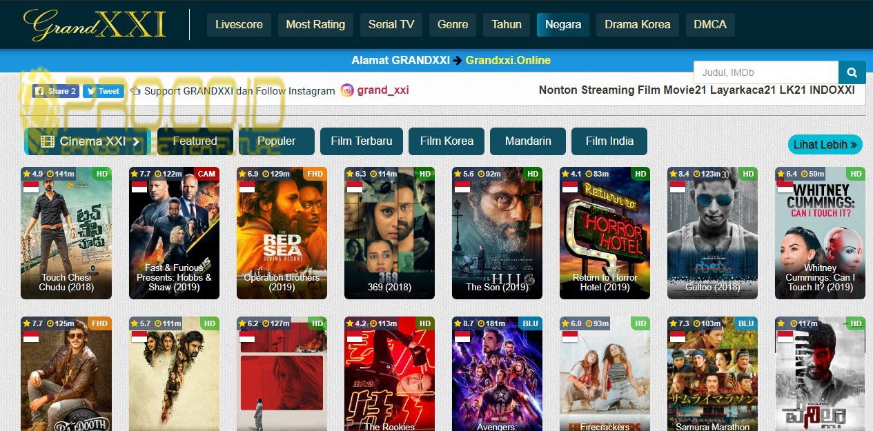 Situs Nonton Film Online (Streaming) Gratis Subtitle Indonesia Terbaik