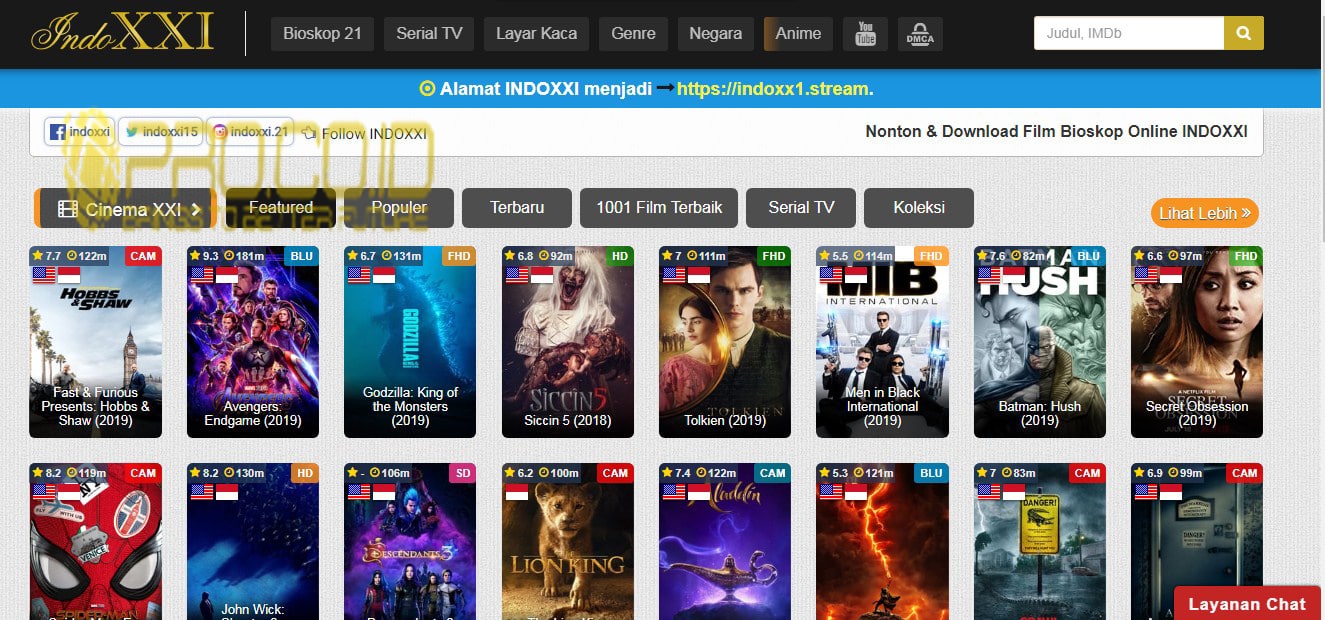 Situs Nonton Film Online (Streaming) Gratis Subtitle Indonesia Terbaik