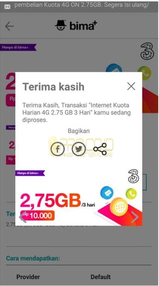 Cara Daftar dan Harga Paket Internet Tri (3) Unlimitied Kuota++ Murah ...