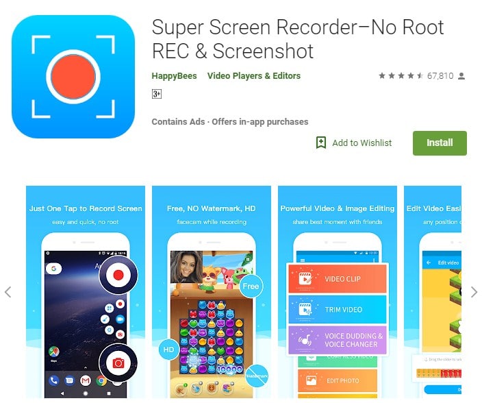 Aplikasi Perekam Layar (Screen Recorder) HP Android Terbaik Tanpa Watermark